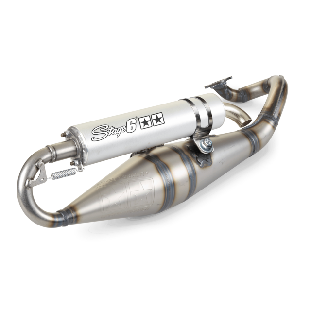 Minarelli Horizontal PRO Replica MK2 Stage6 Exhaust - Aluminium – Motoscoot
